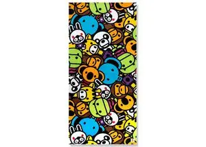 A BATHING APE Baby Milo Safari Towel - Multicolor