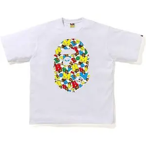 A BATHING APE Baby Milo Alphabet Ape Head Relaxed Tee Shirt - White