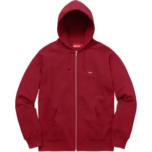 Supreme Small Box Logo Zip Up Hooded Sweatshirt - Cardinal