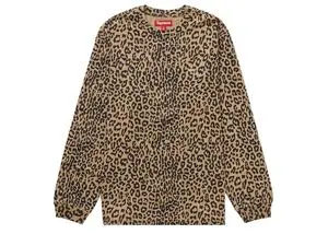 Supreme Small Box Long Sleeve Tee Shirt - Leopard