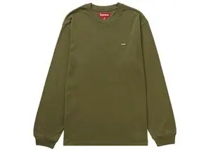 Supreme Small Box Long Sleeve Tee Shirt - Light Olive