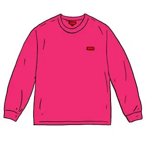 Supreme Small Box Long Sleeve Tee Shirt - Fuchsia
