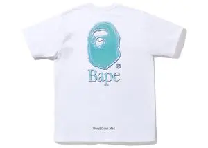 A BATHING APE Aqua Ape Head Tee Shirt - White