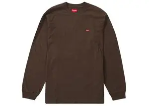 Supreme Small Box Long Sleeve Tee Shirt - Brown