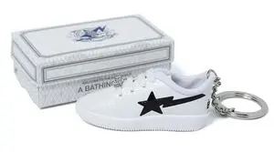 A BATHING APE Sta Keychain - White