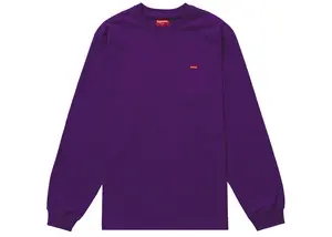 Supreme Small Box Long Sleeve Tee Shirt - Purple