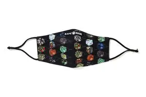A BATHING APE Archive Camo Pattern Mask Black Multi