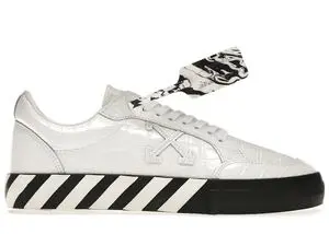 Off-White Vulc Low Croco Sneakers - White/black
