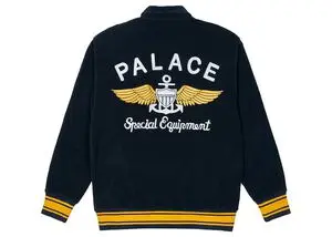 PALACE Towelling Jacket - Navy Blue