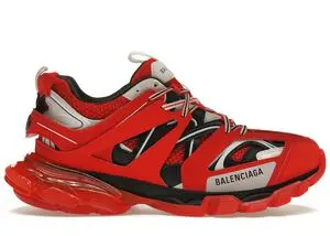 Balenciaga Track Clear Sole Sneakers - Red