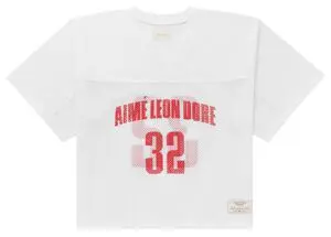 Aimé Leon Dore Cropped Practice Jersey - White/red