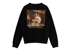 Off-White Caravaggio Print Crewneck Sweatshirt - Black