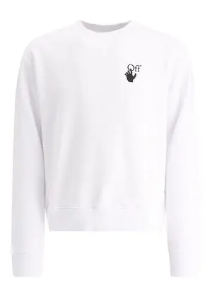 Off-White Degrade Arrows Crewneck Sweatshirt - White/fucshia