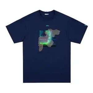 ADVISORY BOARD CRYSTALS Such A Pretty Planet, Such An Ugly World Scene 5 Tee Shirt - Navy