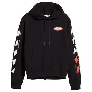 Off-White Diagonal Split Logo Hoodie