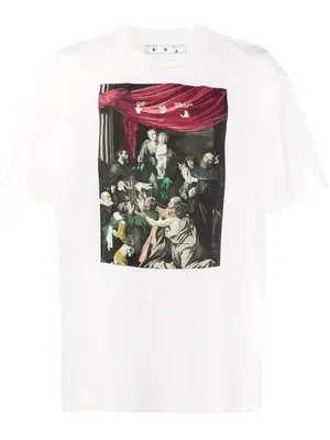 Off-White Off Caravaggio Painting Oversized Tee Shirt - White