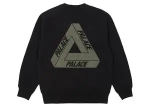 PALACE Triferg Slub Crewneck - Black
