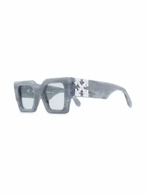 Off-White Catalina Rectangular Frame Sunglasses - Light Grey/white (oeri003y21pla0010505)