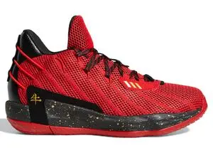 Adidas Dame Chinese New Year Sneakers - Scarelet Red/gold Metallic/core Black