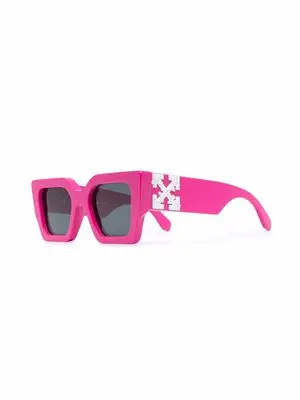 Off-White Catalina Rectangular Sunglasses - Fuchsia/dark Grey/white (oeri003y21pla0013207