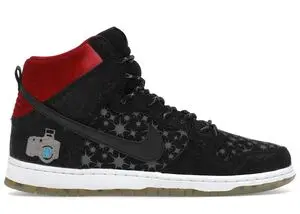 Nike Dunk High Brooklyn Projects Paparazzi Quickstrike Sneakers - Black/valiant Red