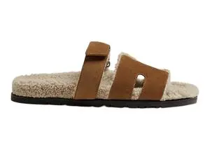 Hermès Chypre Sandal - Brown/beige/black