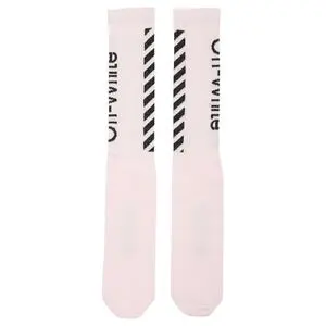 Off-White Diag Socks - Light Pink/black
