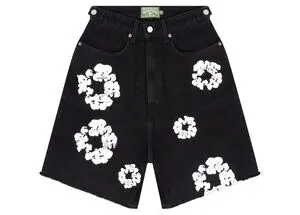 DENIM TEARS The Cotton Wreath Jean Short - Black