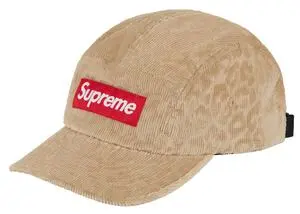 Supreme Leopard Corduroy Camp Cap