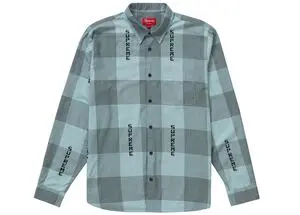 Supreme Logo Plaid Shirt