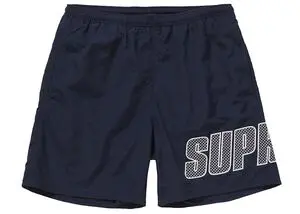 Supreme Logo Applique Water Short Navy