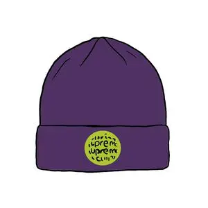 Supreme Lenticular Patch Beanie - Purple