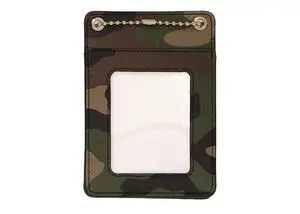 Supreme Leather Id Holder + Wallet - Woodland Camo