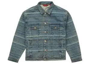 Supreme Layered Denim Trucker Jacket - Washed Blue