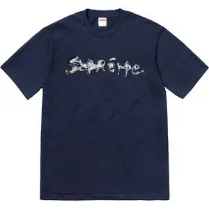 Supreme Liquid Tee Shirt - Navy Blue