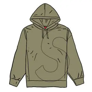 Supreme Laser Cut S Logo Hooded Sweatshirt - Light Olive