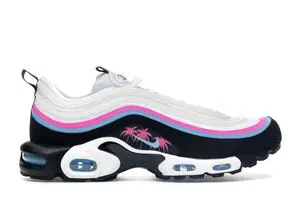 Nike Air Max Plus 97 Miami Away Sneakers - White/blue Galeone-colorblackone-colorlaser Fuchsia