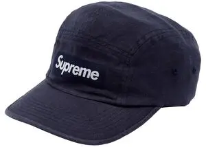 Supreme Linen Camp Cap - Navy Blue