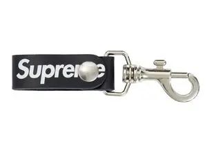 Supreme Leather Key Loop - Black