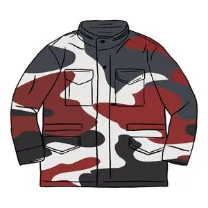 Supreme Logo Camo M65 Jacket - Red