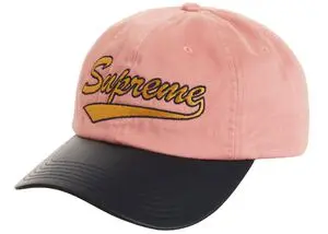 Supreme Leather Visor 6-panel Cap - Pink