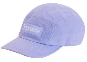 Supreme Linen Fitted Camp Cap - Light Blue