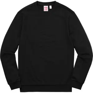 Supreme Lacoste Pique Crewneck Sweatshirt - Black