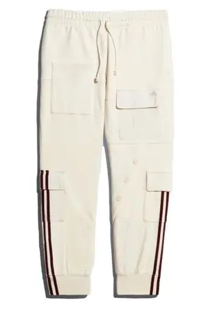 Adidas Ivy Park Relaxed Fit Cargo Sweatpants - Ecru Tint/maroon