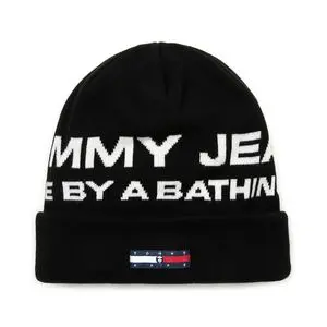 A BATHING APE X Tommy Logo Jacquard Knit Beanie - Black
