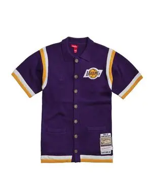 CLOT X Mitchell & Ness Lakers Shooting Shirt - Purple/yellow