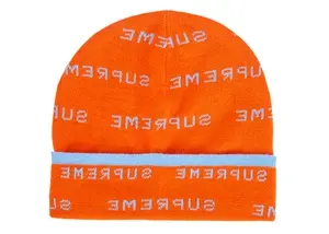 Supreme Logo Repeat Beanie - Orange