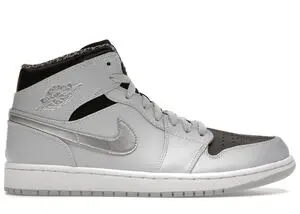 JORDAN 1 Mid Sneakers - Pure Platinum/white/metallic Silver