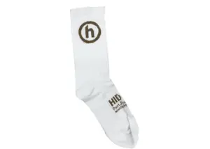 HIDDEN NY Ribbed Crew Socks White