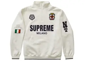 Supreme Milano Half Zip Pullover - White